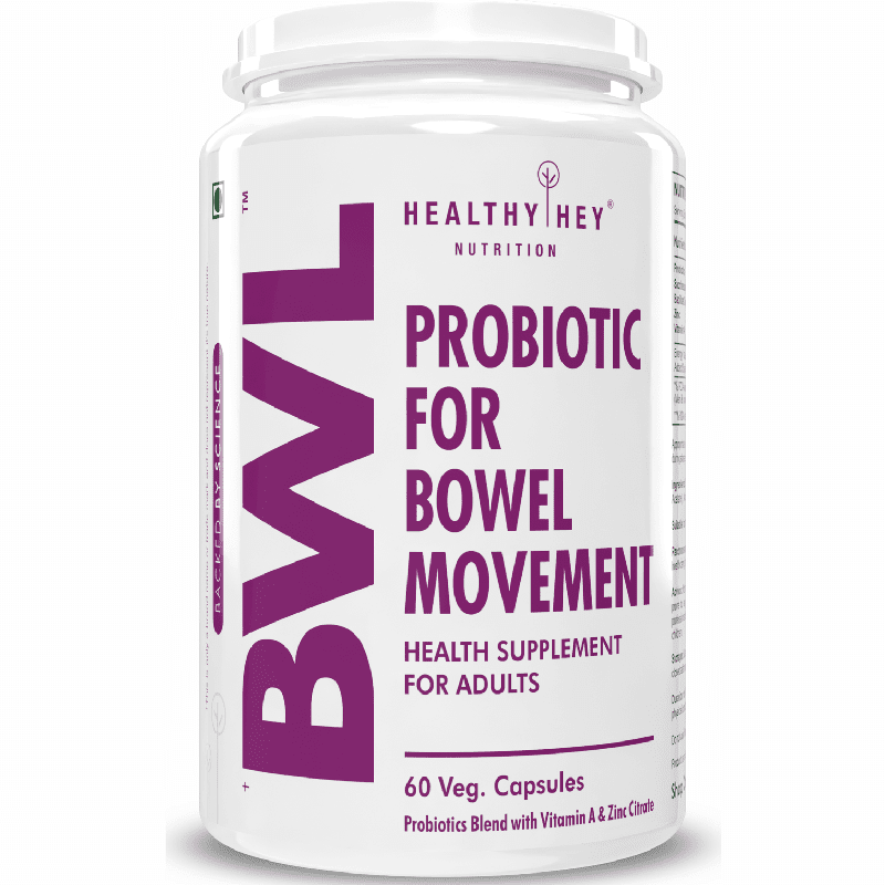 Buy BWL Probiotic For Bowel Movement 60 Vegetable Capsules – HealthyHey ...