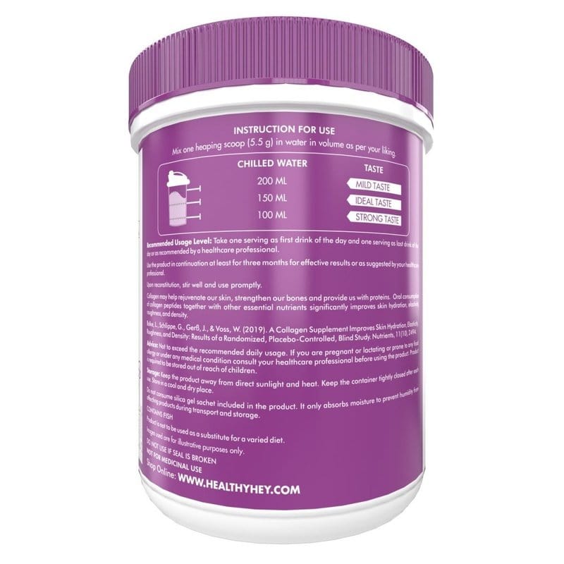 Buy Glow-n-Shine Marine Collagen Peptide Powder 200g - Boost Skin, Hair ...